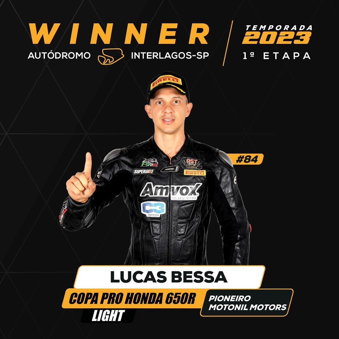 Lucas Bessa levou na Light - Superbike