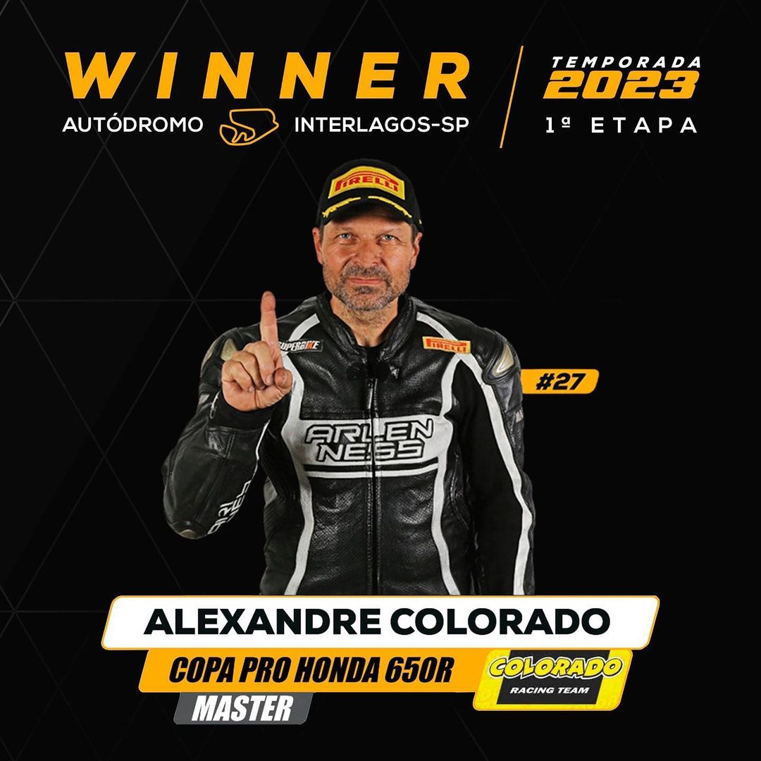 Alex Colorado foi guerreiro e levou na Master - Superbike